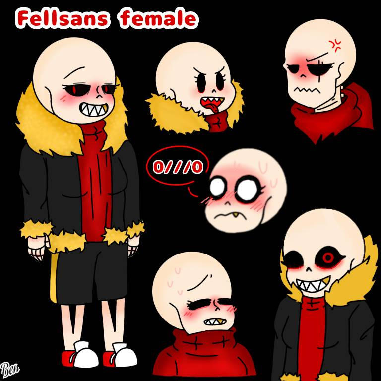 Underfell sans version female by Bengy-the-skeleton on DeviantArt