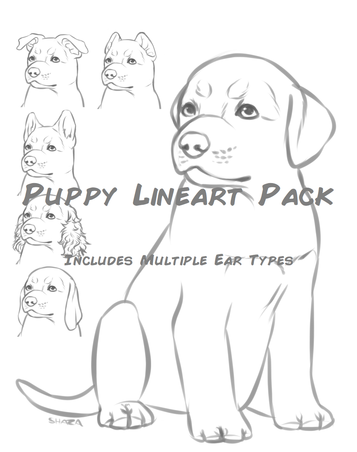 P2U Puppy Lineart Pack by ForgottenAmnesty on DeviantArt