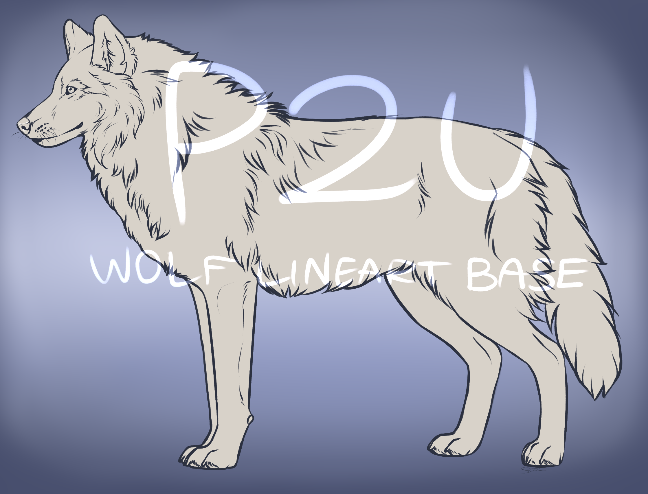 P2U Wolf Lineart by ForgottenAmnesty on DeviantArt