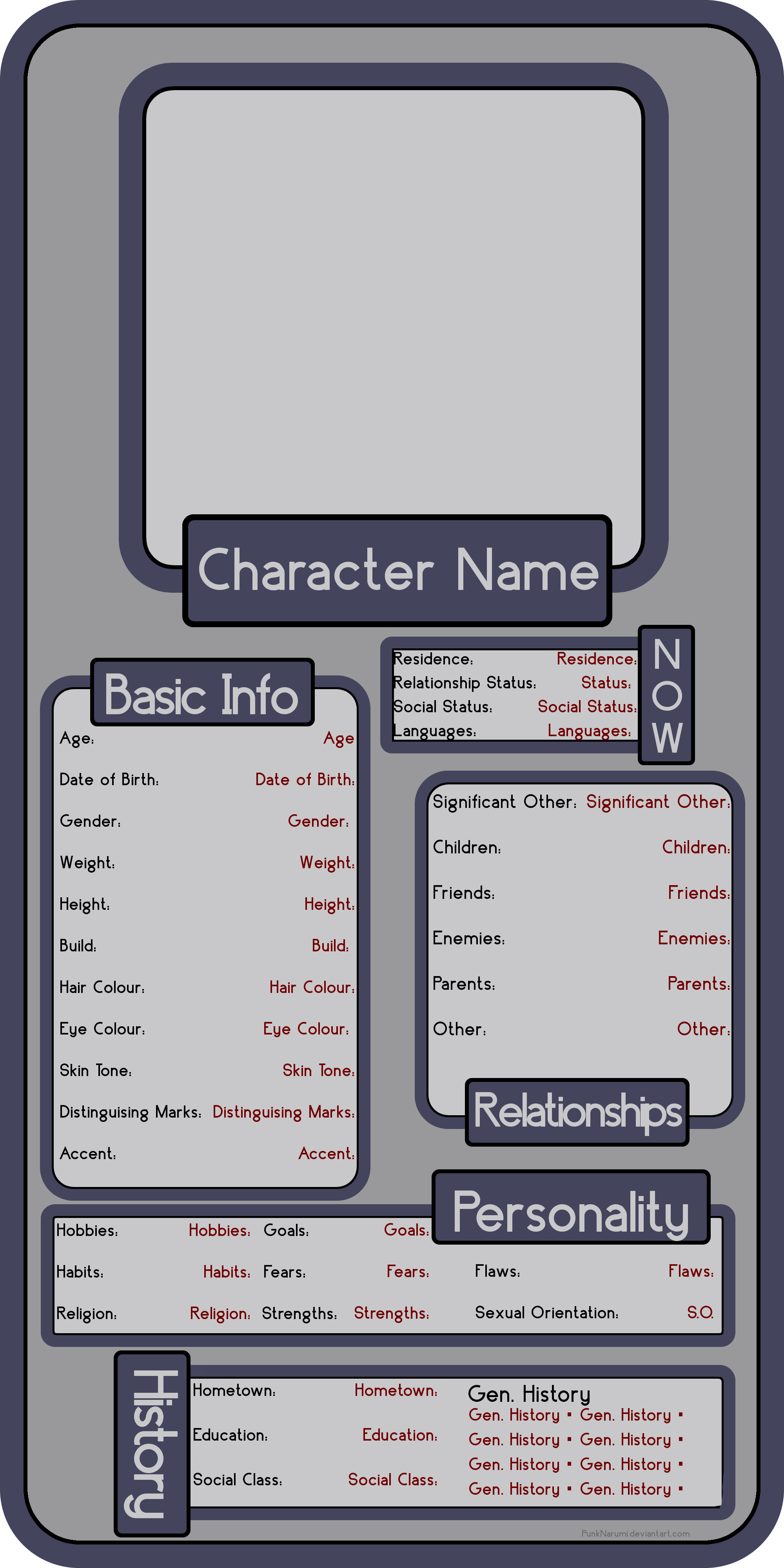 Character Template By PunkNarumi On DeviantArt