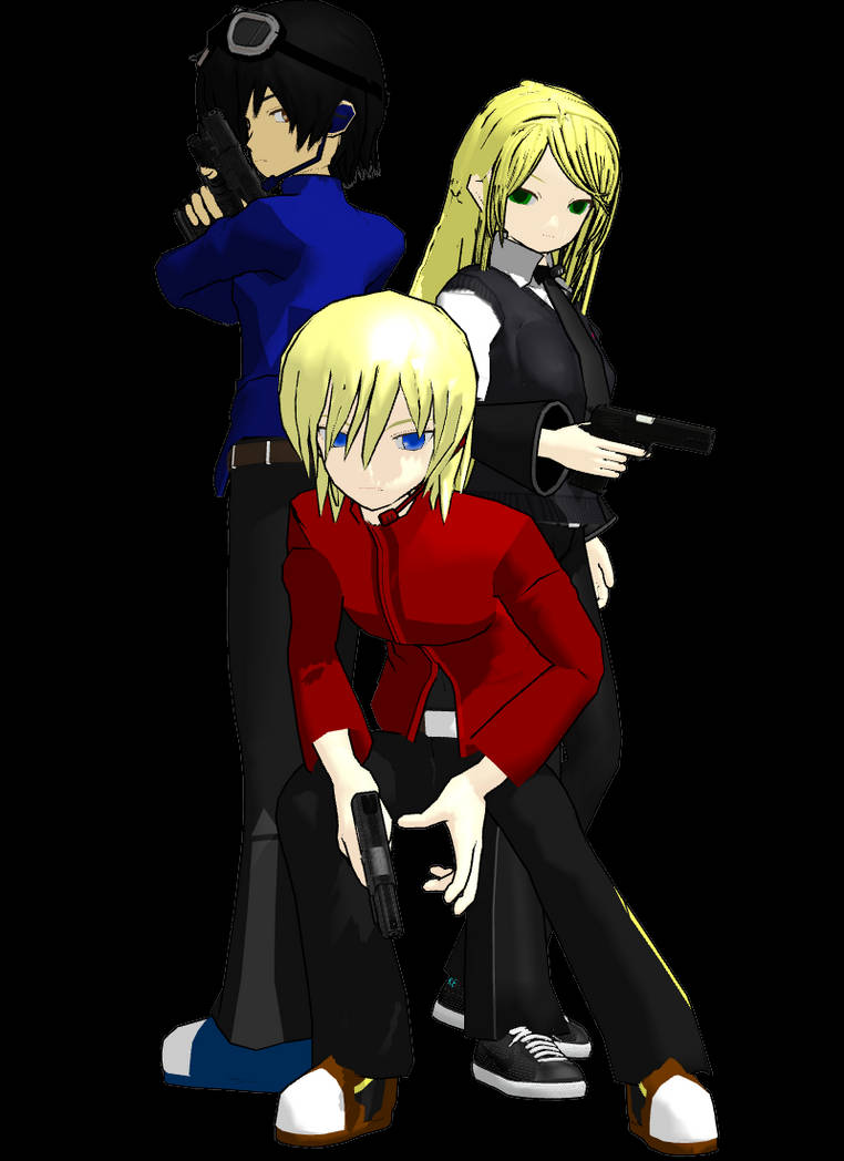 MMD Time Crisis 3 cover pose by Rinic-the-Fox on DeviantArt