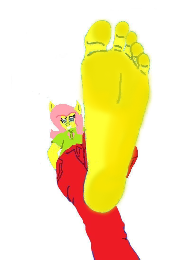 Fluttershy's feet going to crush you by Tizlam97 on DeviantArt