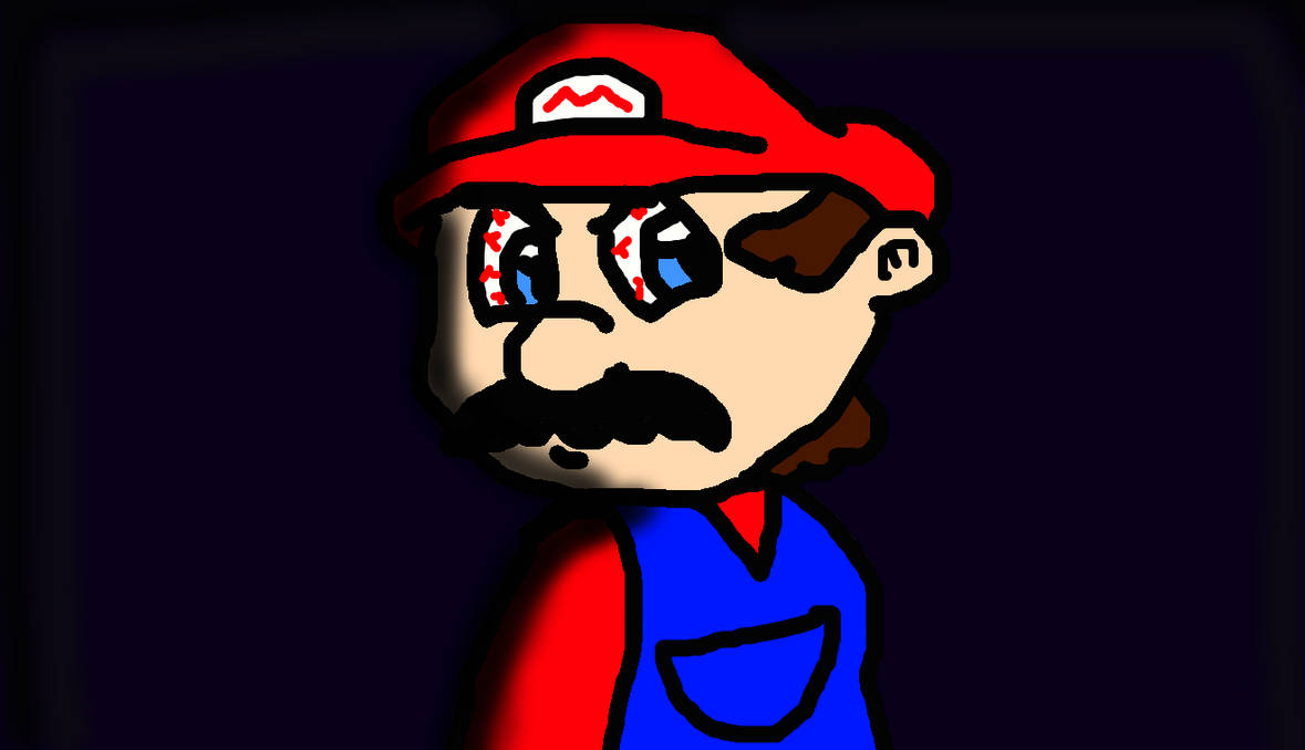 Mario's first creapy stare by Tizlam97 on DeviantArt