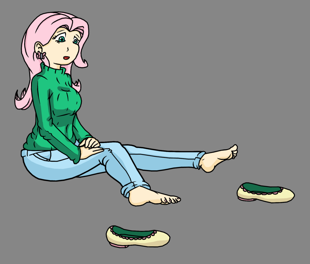 Human Fluttershy's feets and her shoes by Tizlam97 on DeviantArt