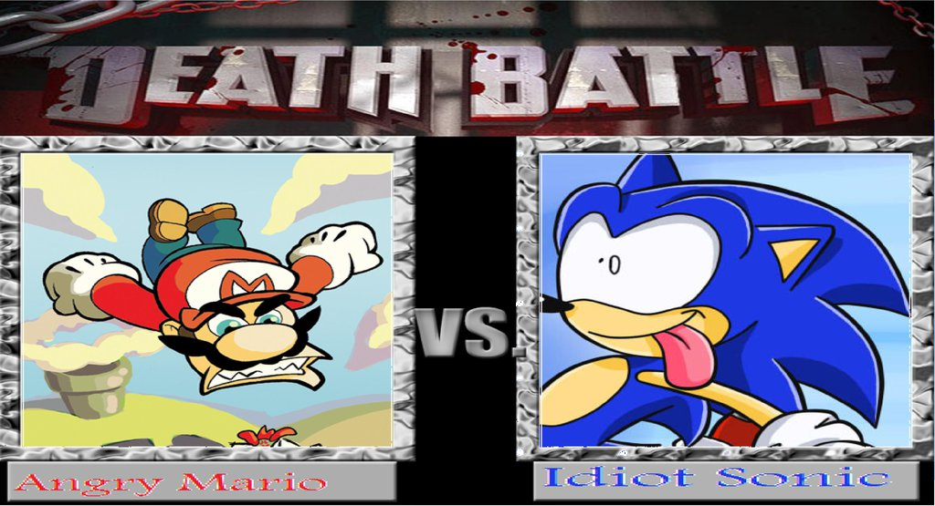 Death Battle: Angry Mario vs Idiot Sonic by Tizlam97 on DeviantArt
