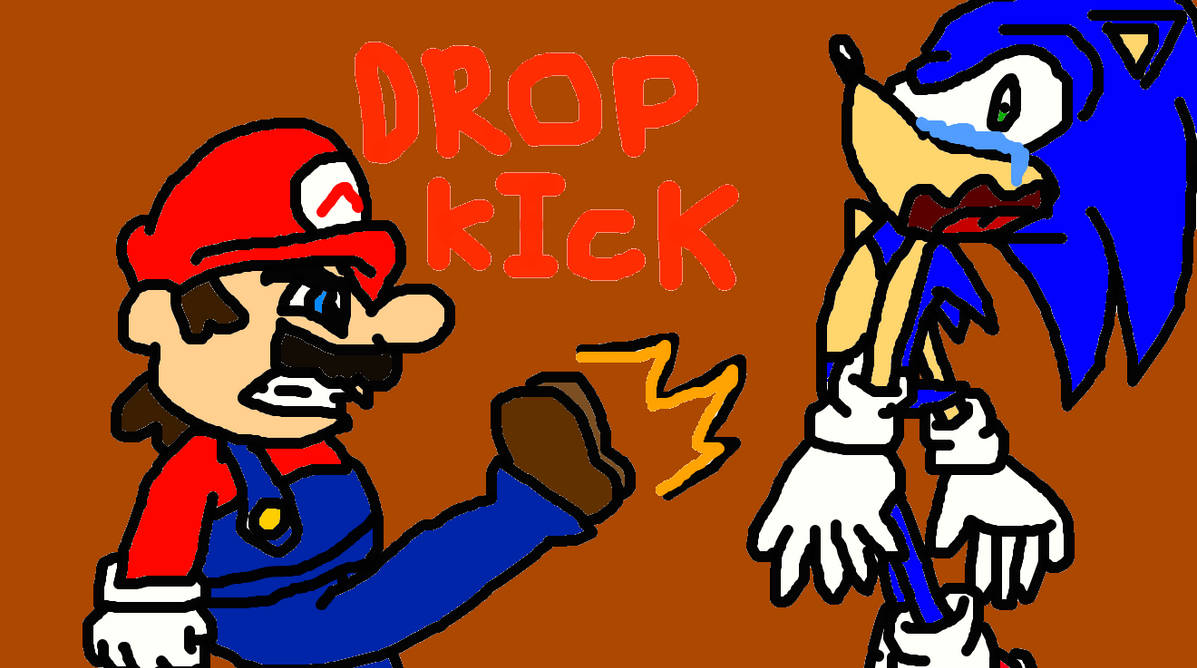 Mario drop kick sonic for Rainbow dash by Tizlam97 on DeviantArt