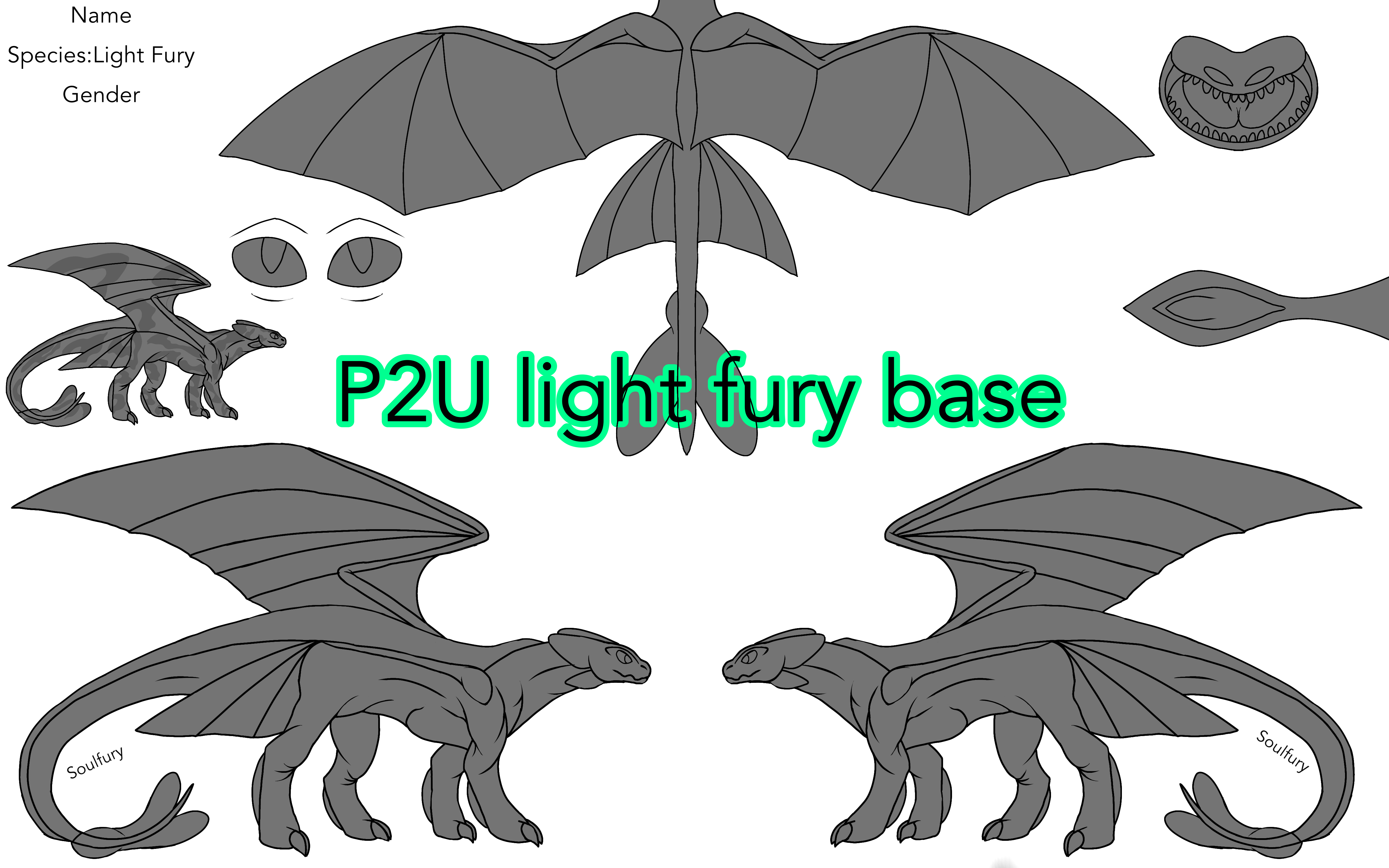 PTU Light fury base by FuryWraith on DeviantArt
