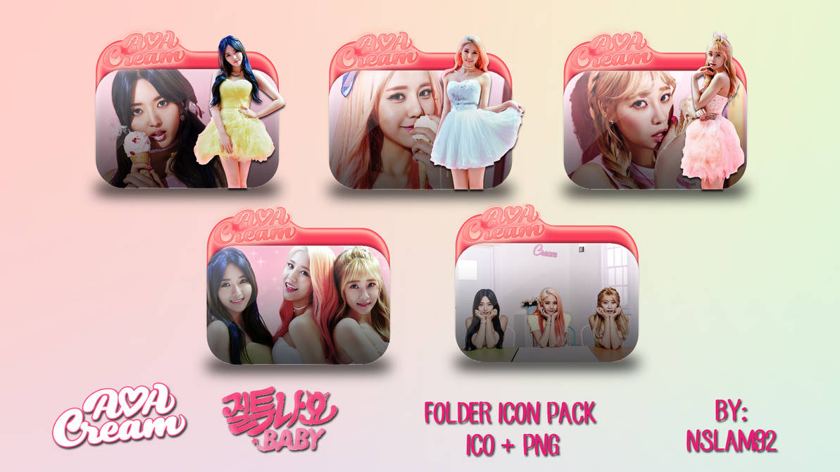 AOA Cream I'm Jelly Baby Folder Icon Pack by nslam92 on DeviantArt