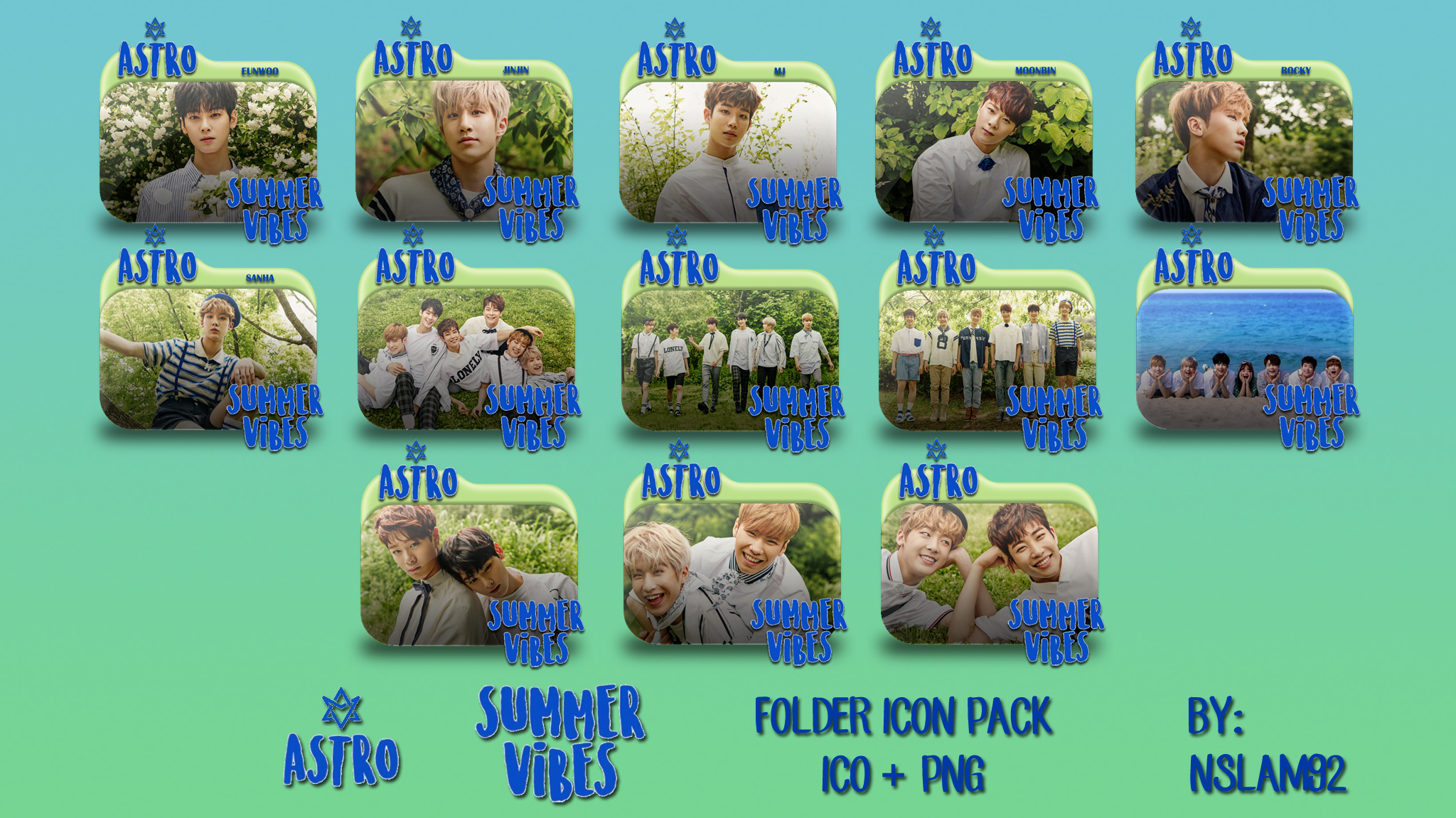 ASTRO Summer Vibes Folder Icon Pack by nslam92 on DeviantArt