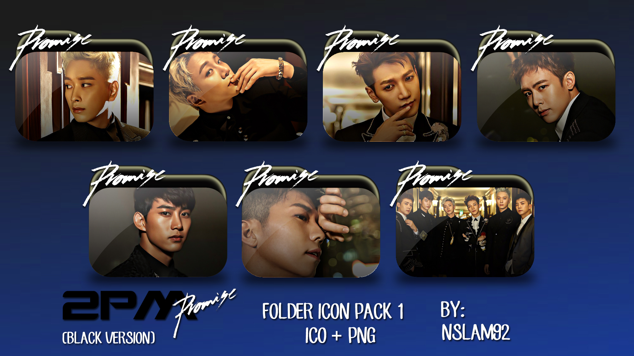 2PM Gentleman's Game Folder Icon Pack 1 by nslam92 on DeviantArt