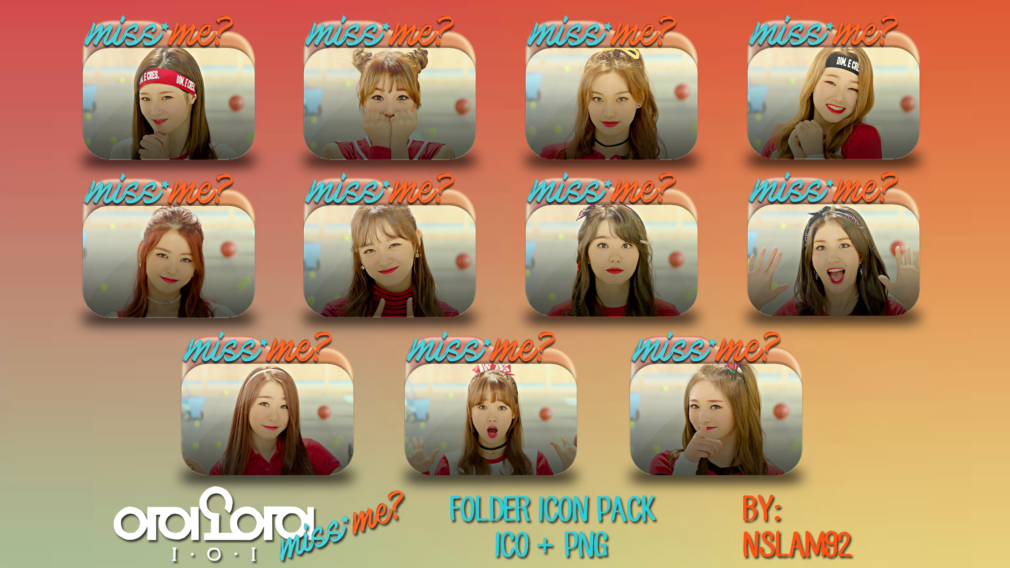 I.O.I Miss Me Folder Icon Pack by nslam92 on DeviantArt