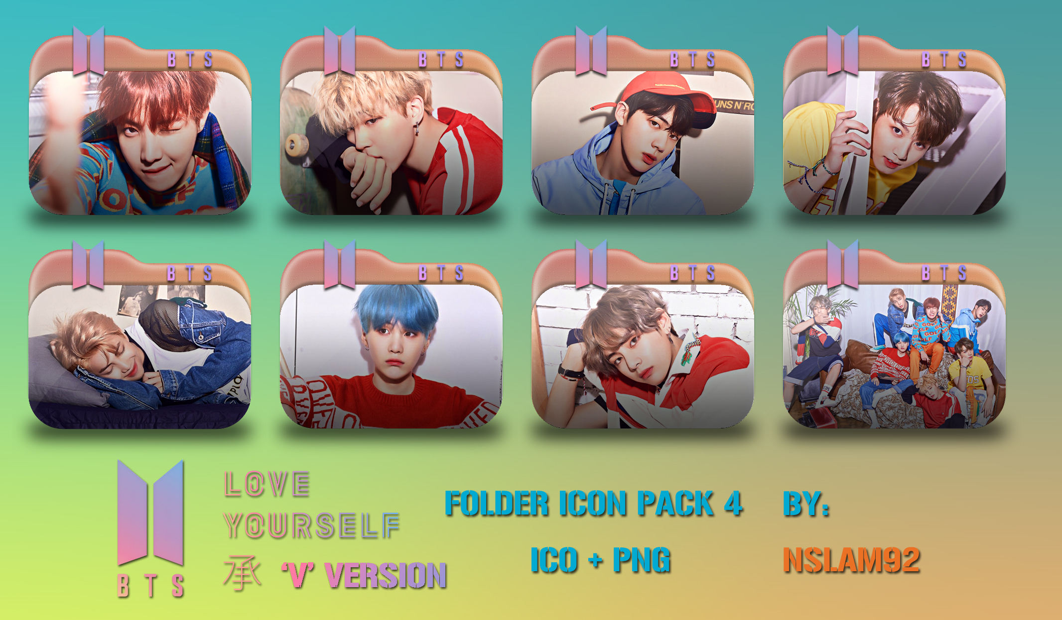 BTS Love Yourself 'Her' Folder Icon Pack 4 by nslam92 on DeviantArt