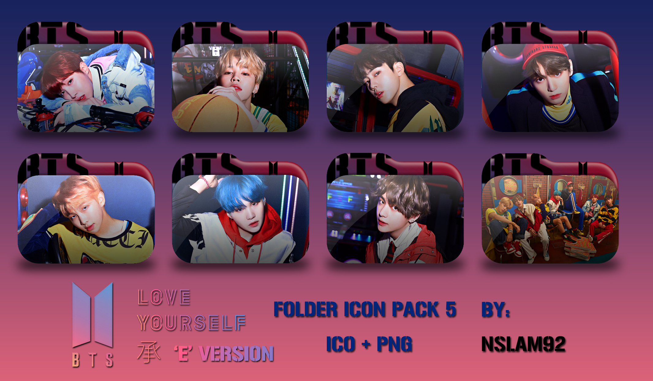 BTS Love Yourself 'Her' Folder Icon Pack 5 by nslam92 on DeviantArt