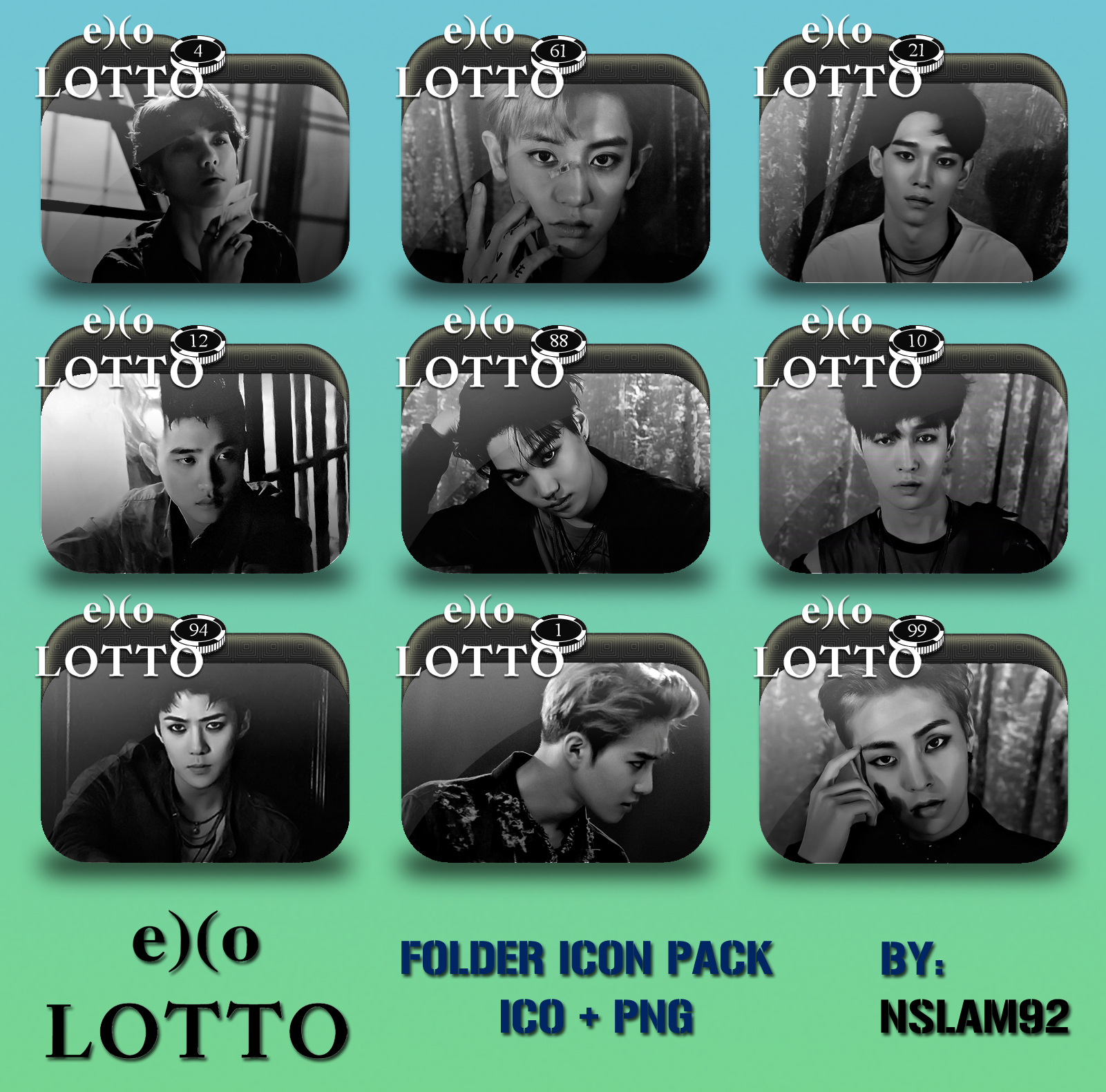 EXO Lotto Folder Icon Pack by nslam92 on DeviantArt