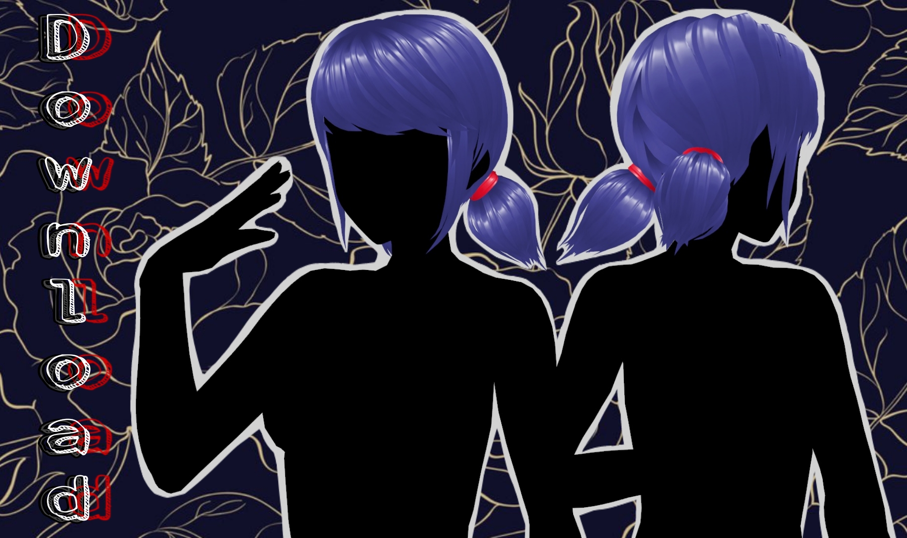 MMD Marinette Hair Download (F2U) by BlackTeaLover2 on DeviantArt