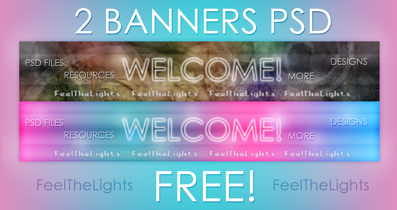 2 Banners - PSD by FeelTheLights on DeviantArt