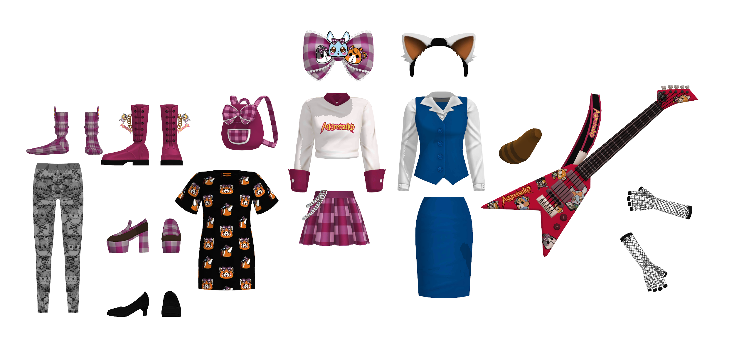 Aggretsuko Set [MMD/FBX] by redgravezz on DeviantArt
