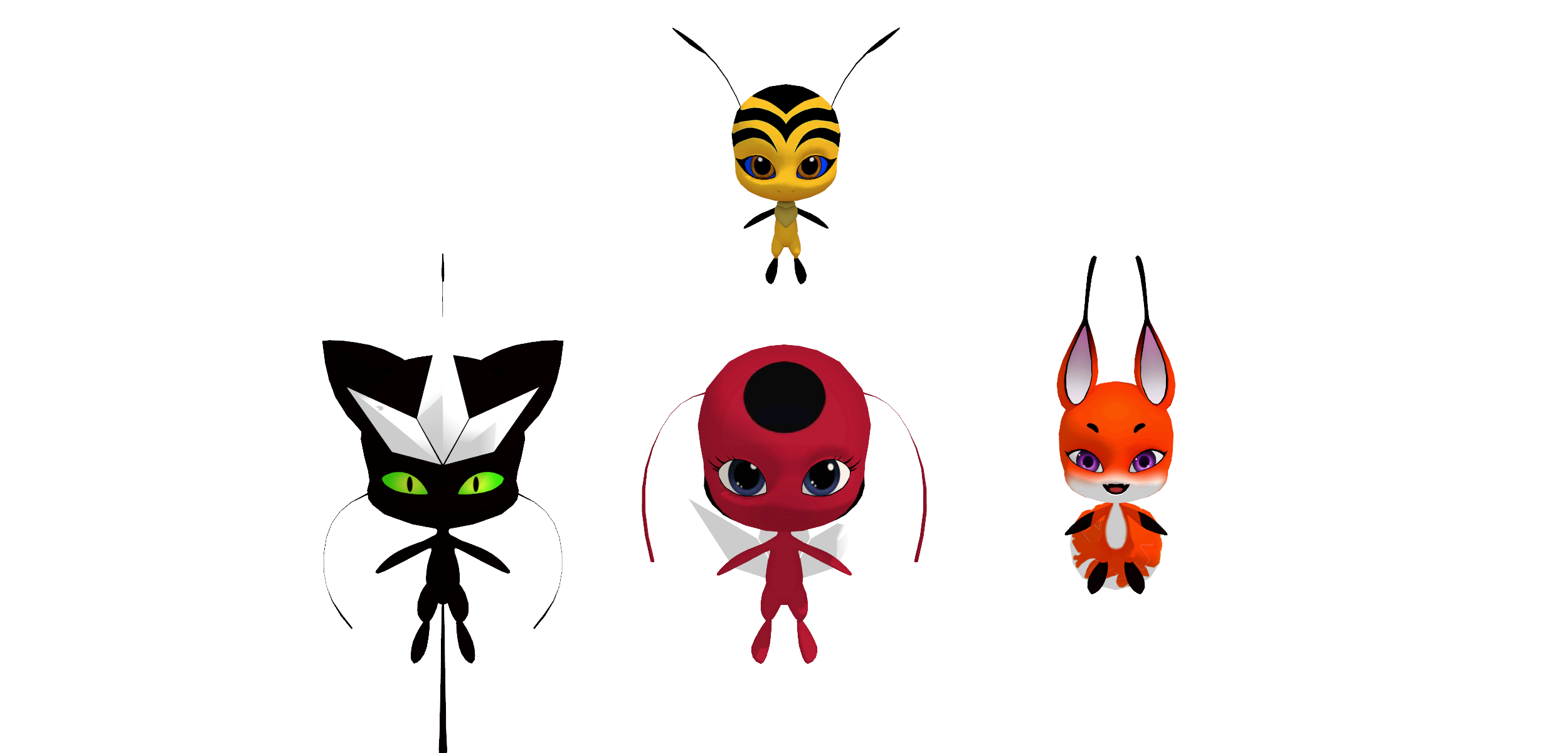 More Miraculous Kwamis Mmdfbx By Redgravezz On Deviantart