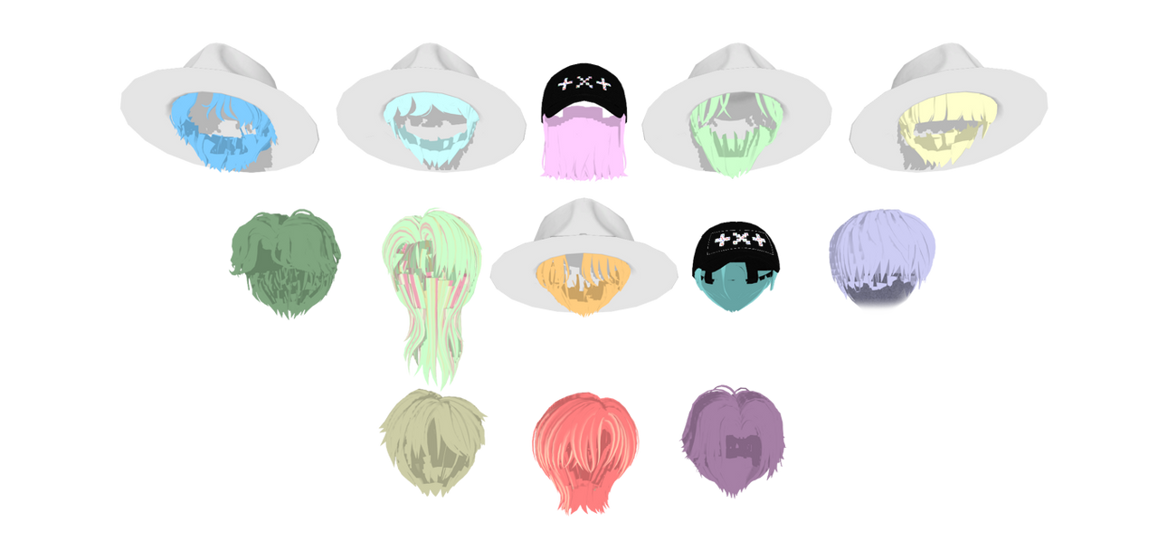 TXT Collab Hair [MMD/FBX] by redgravezz on DeviantArt