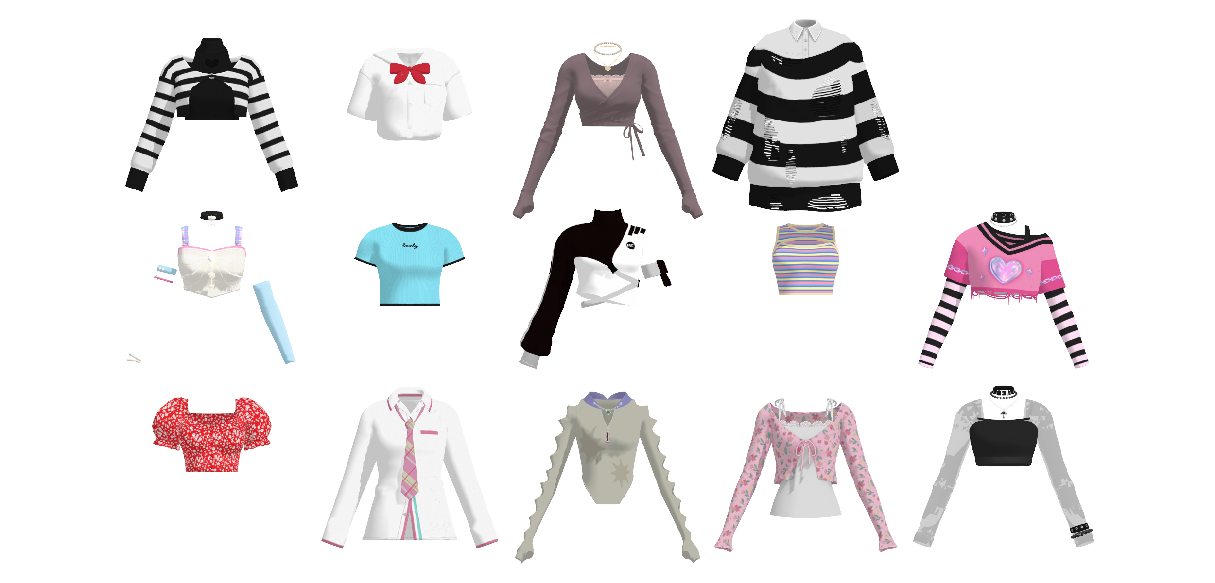 [MMD] ACRZ Tops part 1 by redgravezz on DeviantArt