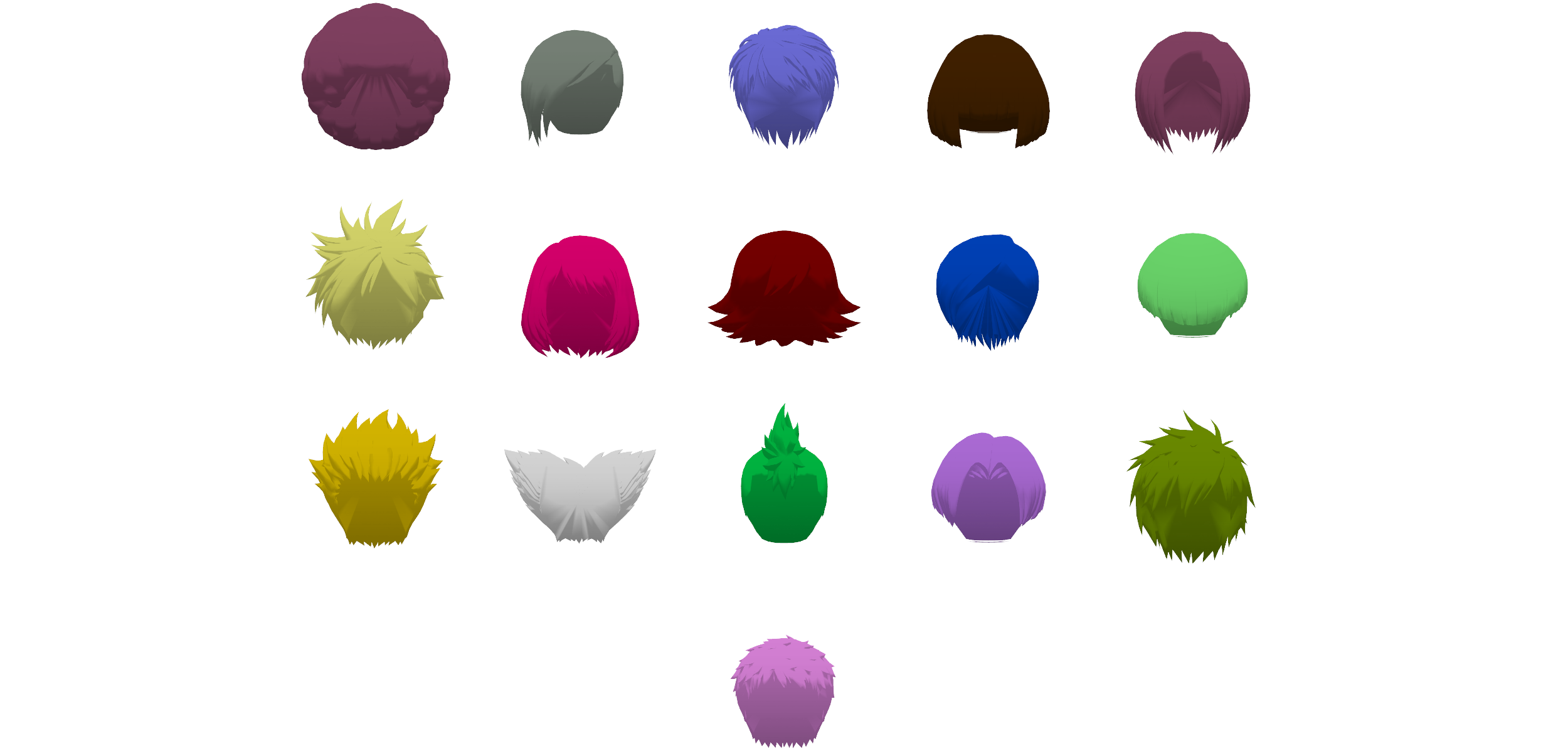 [MMD] MHAUR NPC Hair by gummy-frog on DeviantArt