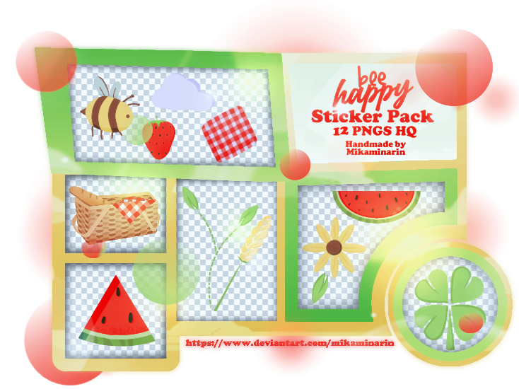 STICKER PACK 02: BEE HAPPY by mikaminarin on DeviantArt