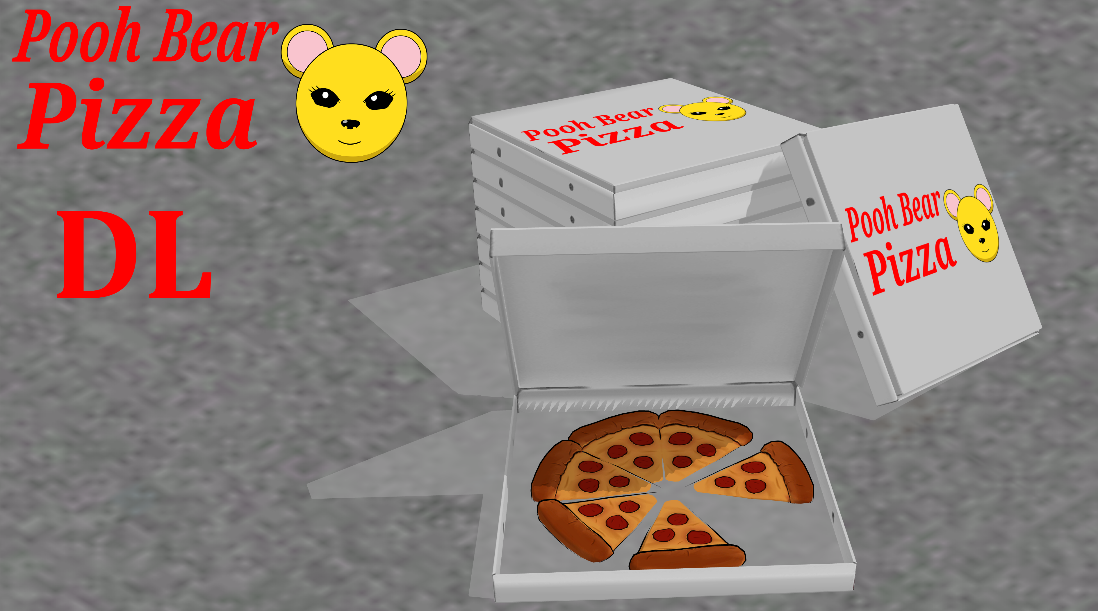 MMD Pooh Bear Pizza Box DL by DarkKomet on DeviantArt