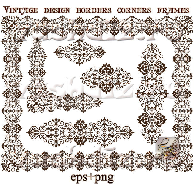 Vintage ornaments frames, corners, borders design by Lyotta on DeviantArt Vintage ornaments frames, corners, borders design by Lyotta on DeviantArt