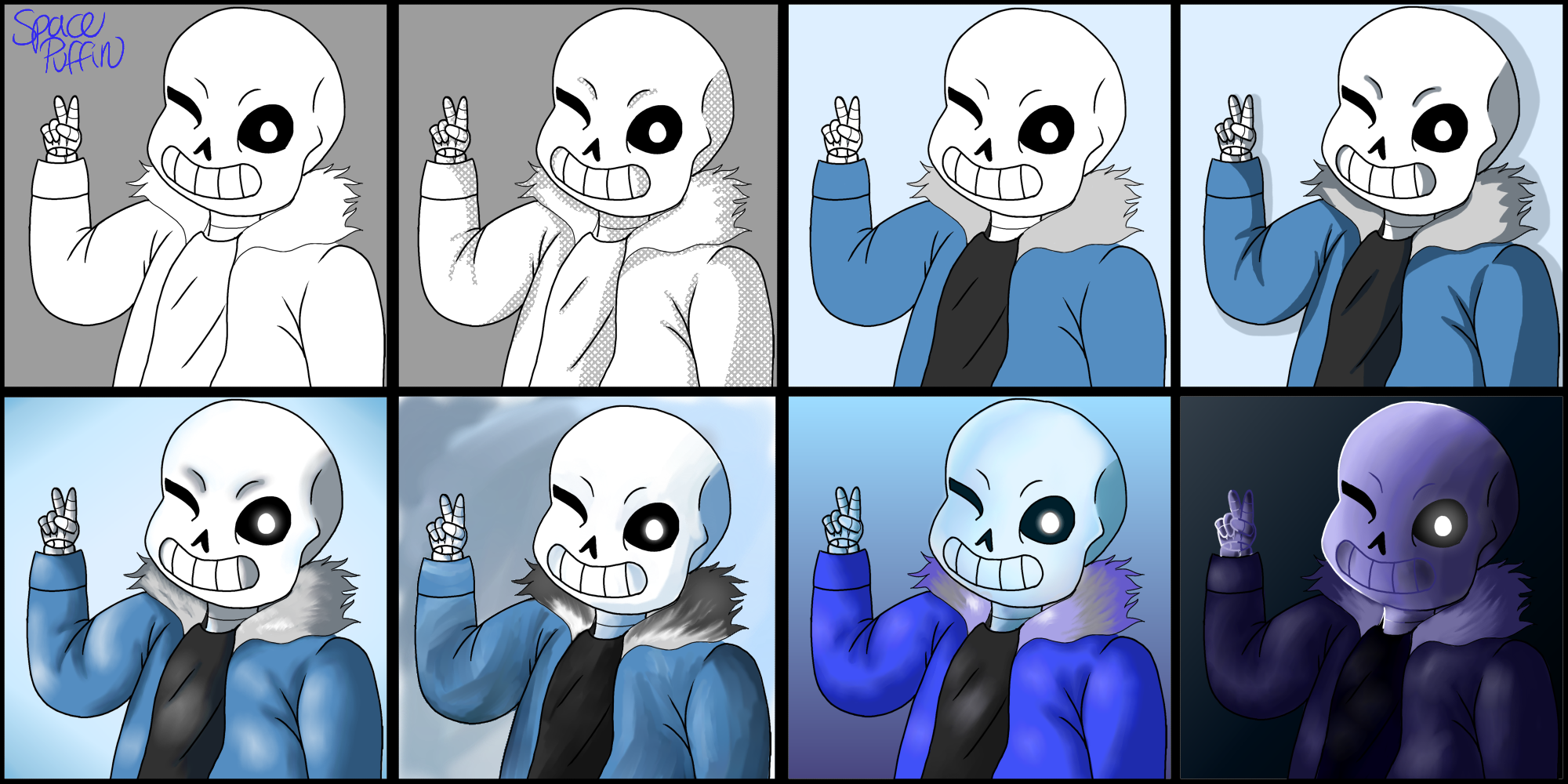 Colouring and Shading Practice with Sans! by SpacePuffin on DeviantArt