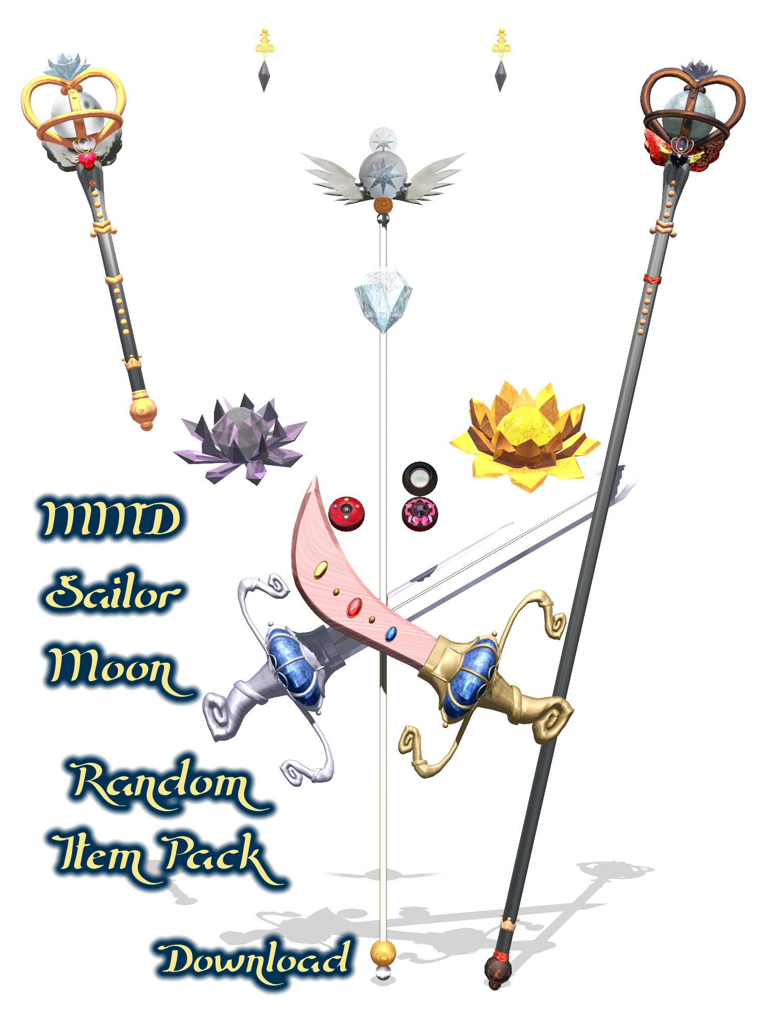 MMD Sailor Moon Random Items DL Pack by Amenrenet on DeviantArt