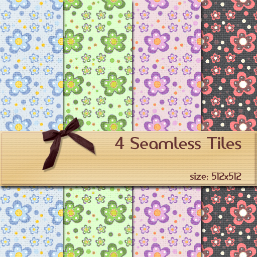 Seamless Floral Tiles 1 by BubbleCloud on DeviantArt
