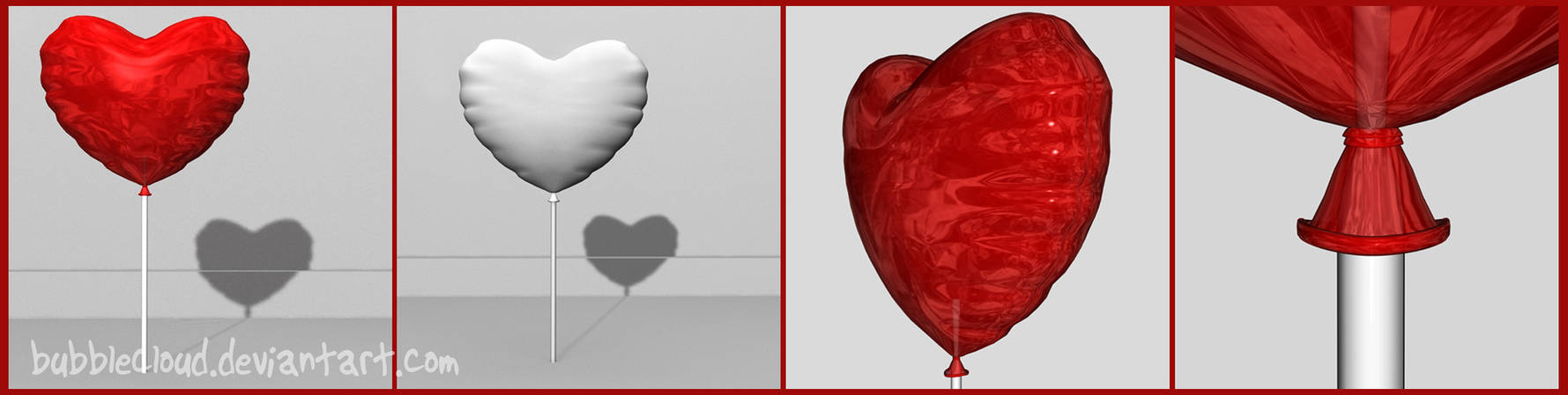 Heart Balloon Free 3D model by BubbleCloud on DeviantArt
