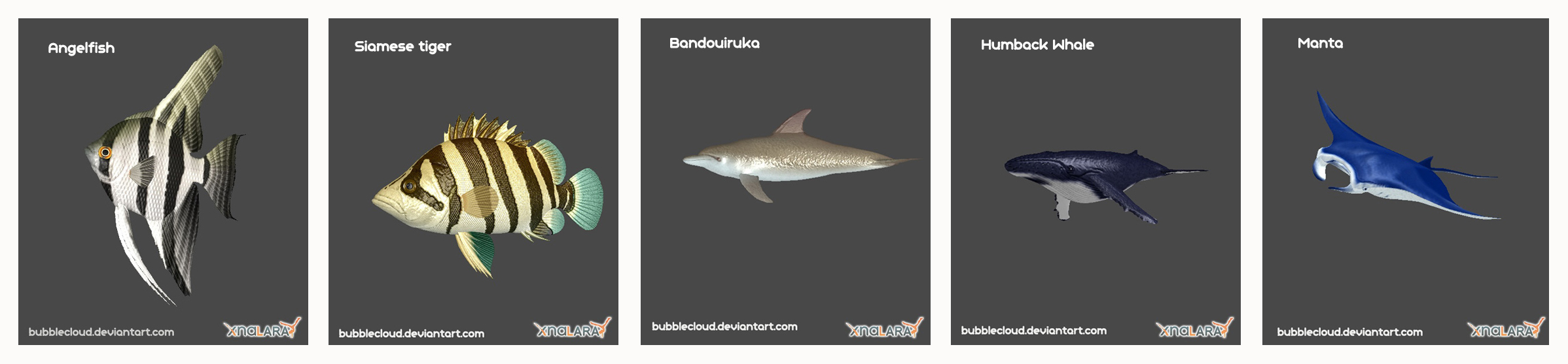 Fish Pack 02 for XNALara by BubbleCloud on DeviantArt