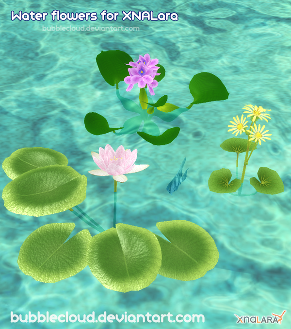 Water Flowers for XNALara by BubbleCloud on DeviantArt