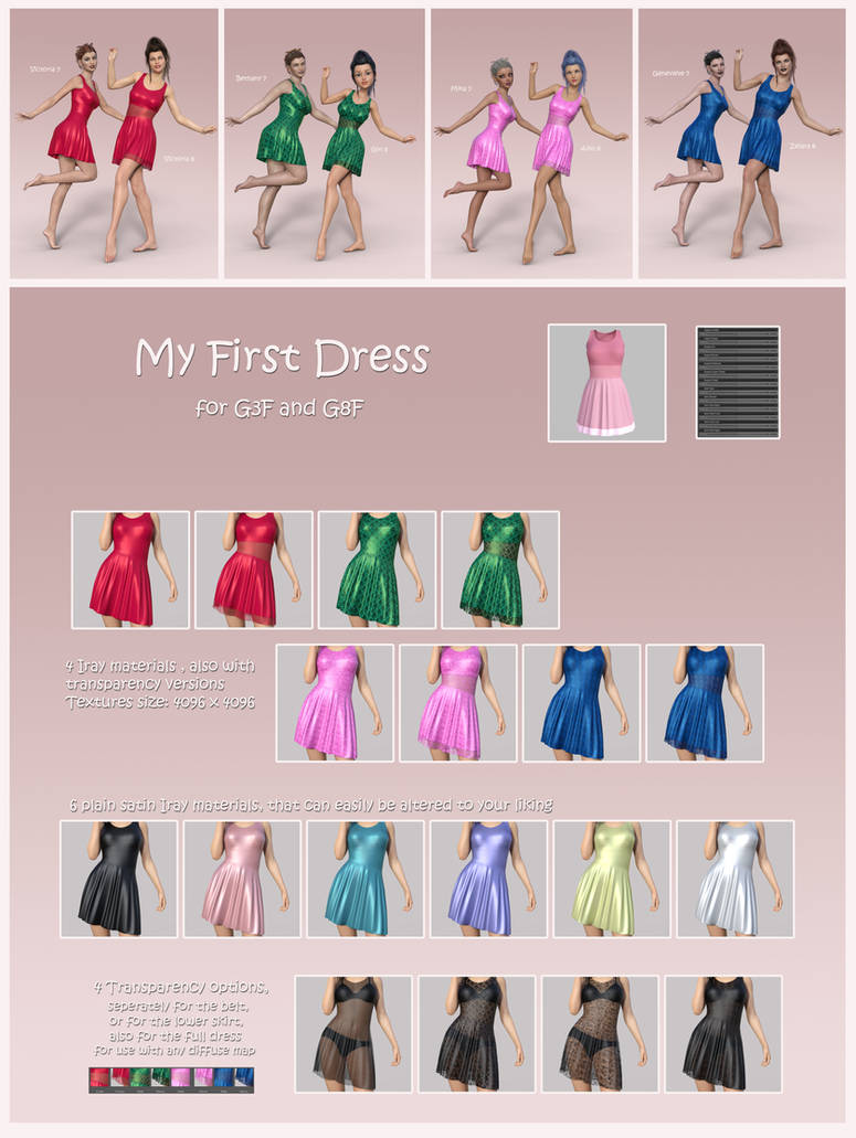 My First Dress for G8F and G3F (release) by BubbleCloud on DeviantArt