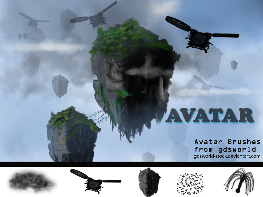 Avatar brushes set by gdsworld-stock on DeviantArt