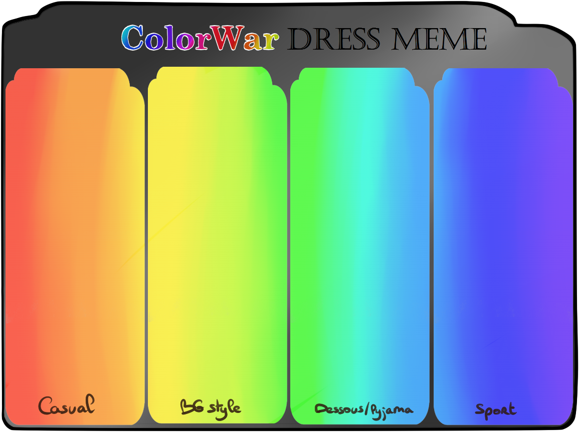 [ColorWar] Dress meme 2nde Partie by SupremRainbow on DeviantArt