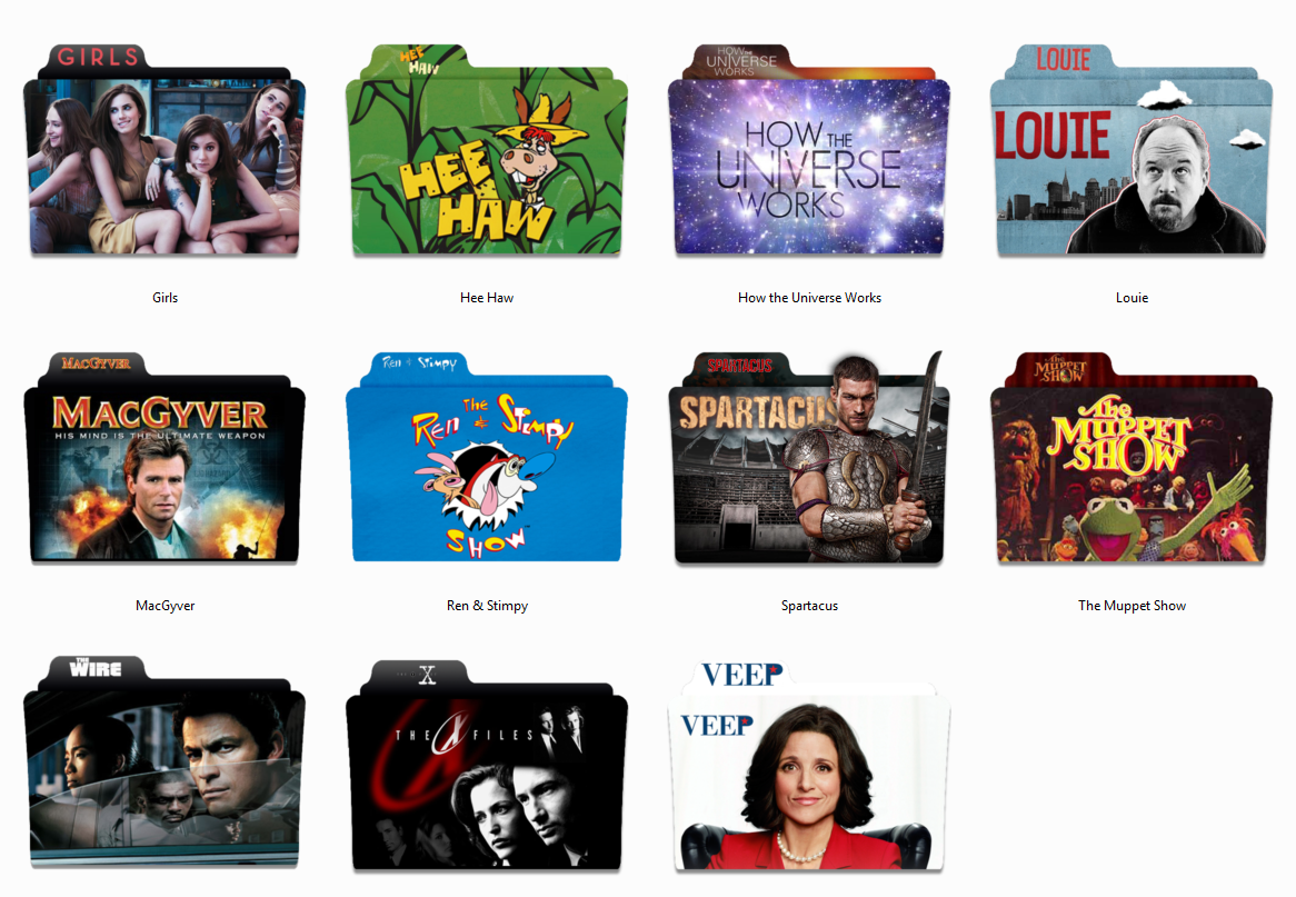 TV Folder Icon Pack 1 by rbusbee on DeviantArt