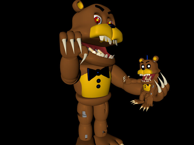 Adventure Nightmare Freddy With Freddle by Cinema4dModeler2 on DeviantArt