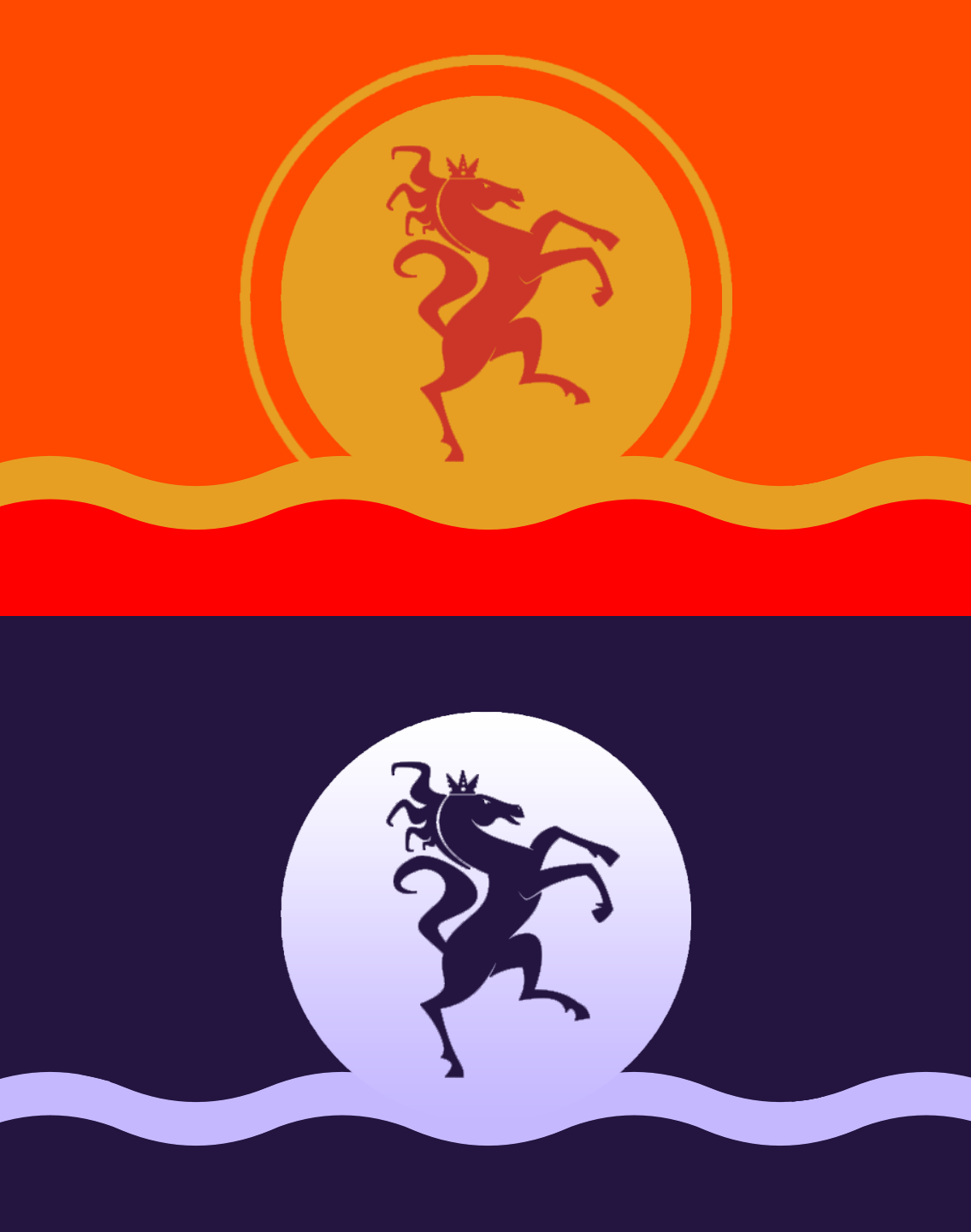 Solar and Lunar Puerto Cabello Puppet Flags by MustaphaTR2 on DeviantArt