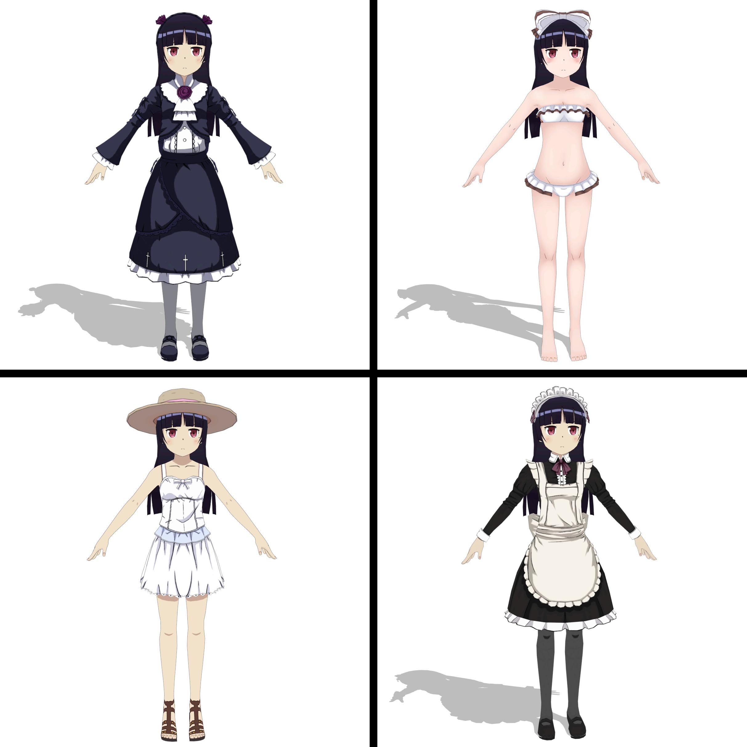 Kuroneko (Gokou Ruri) MMD PMX by Bak09 on DeviantArt