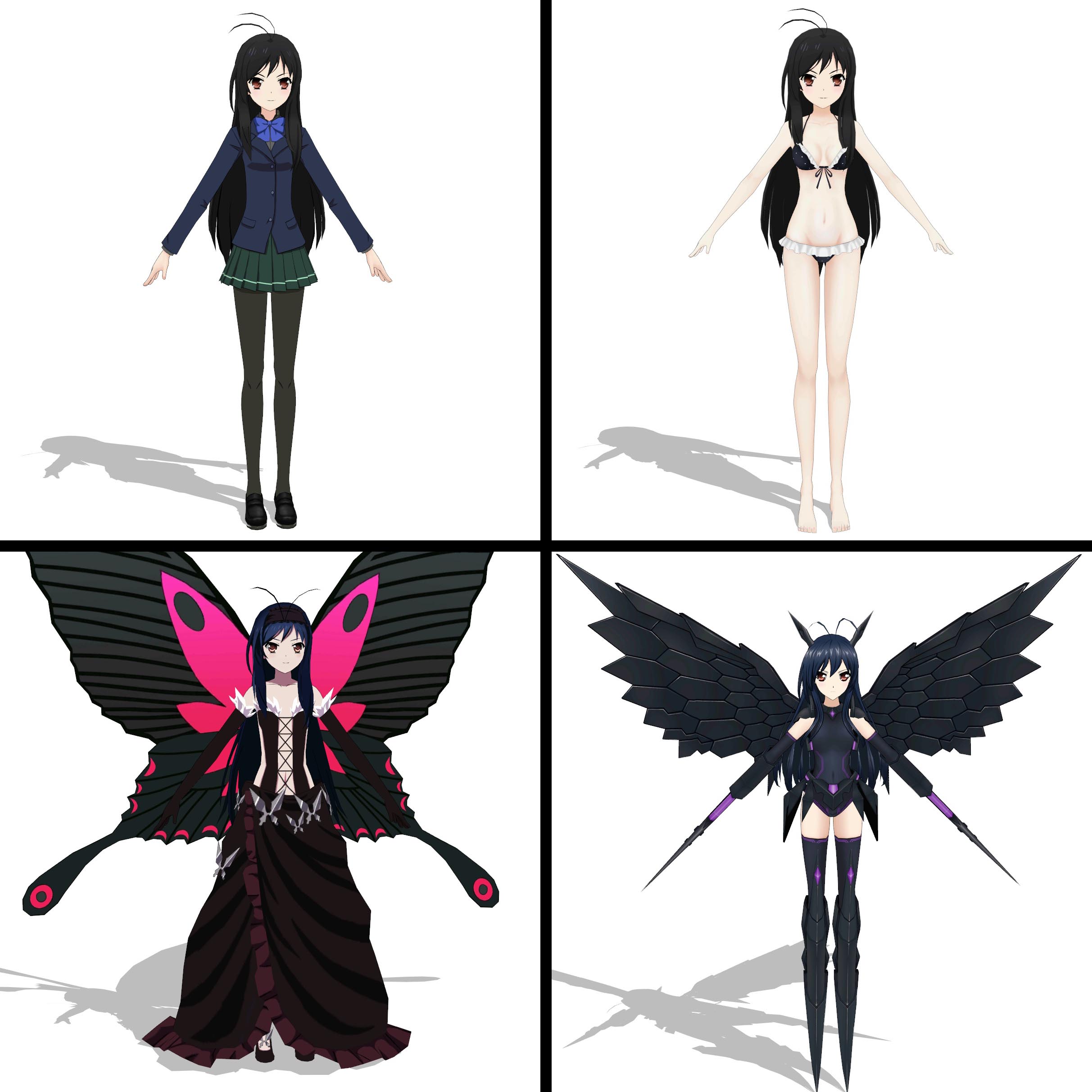 Kuroyukihime MMD PMX by Bak09 on DeviantArt