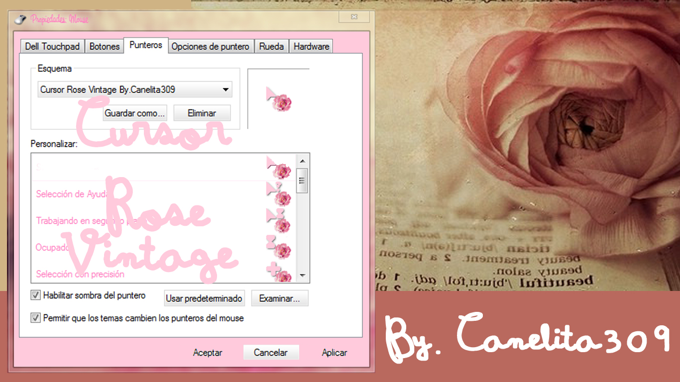Cursor Vintage Rose by SriitaDeWatt on DeviantArt