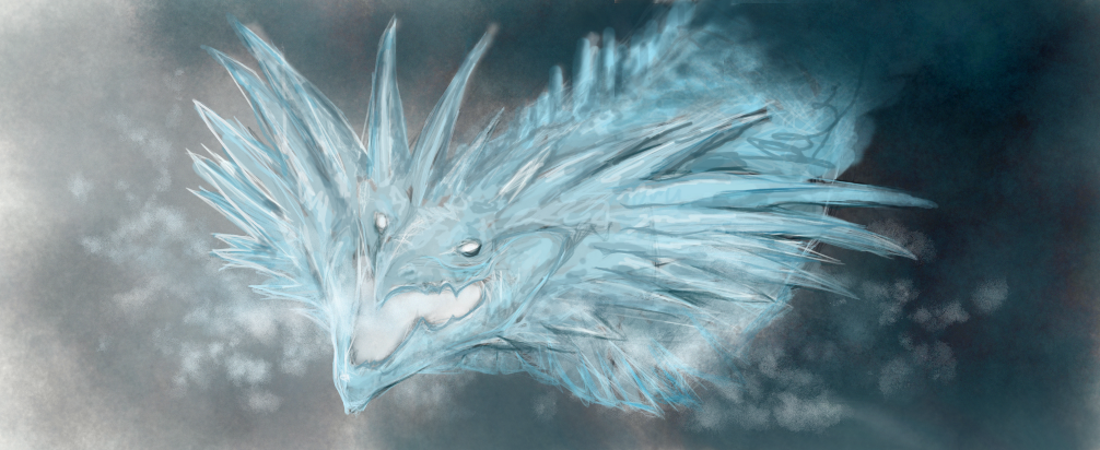Ice dragon (sketch) by WhiteRose2132 on DeviantArt