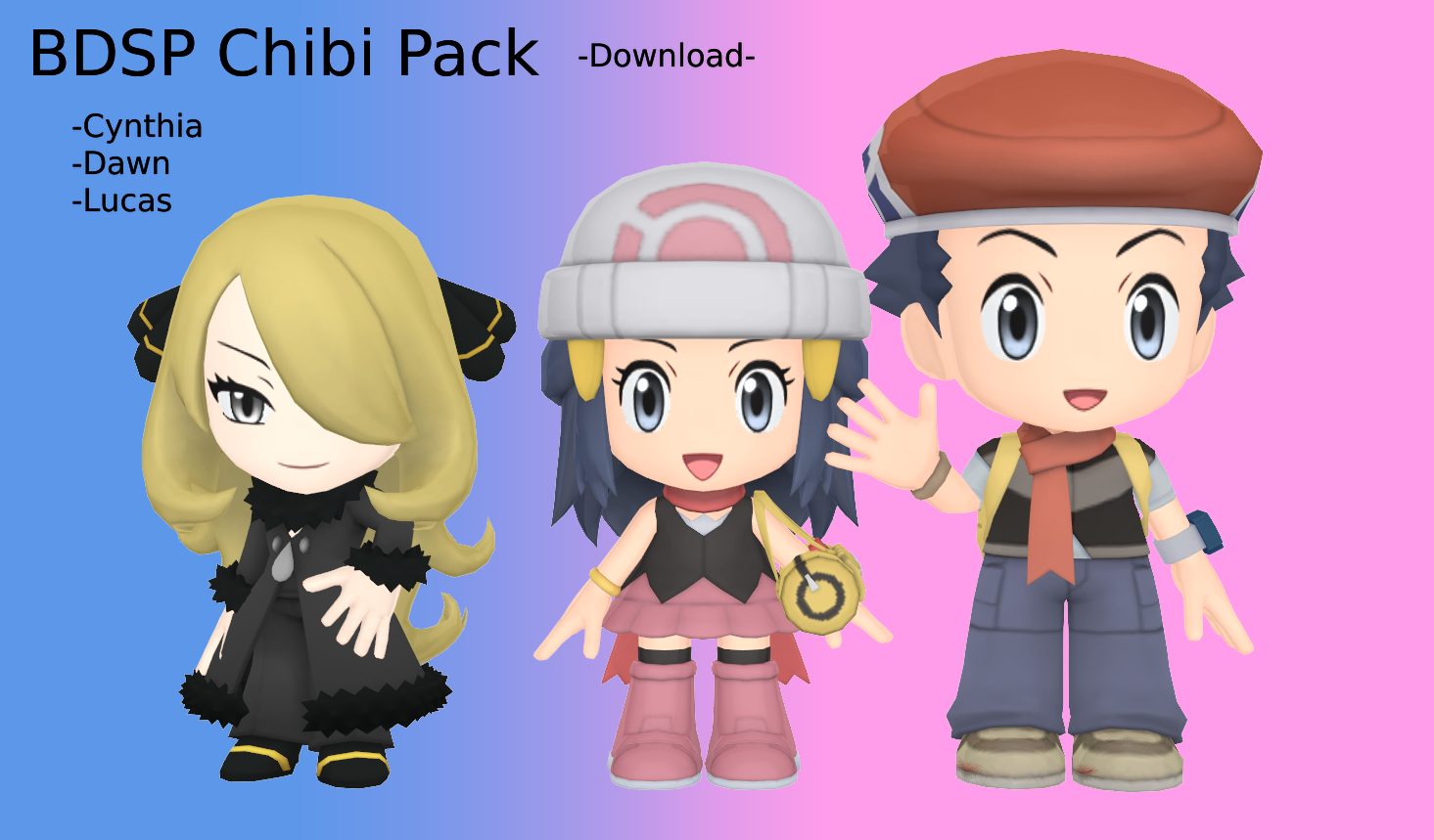 BDSP Chibi pack by Lucymidnight96 on DeviantArt