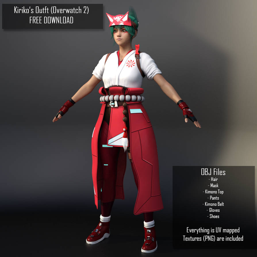 [Free Download] Kiriko (Overwatch 2) Outfit by Ryselle-Chan on DeviantArt