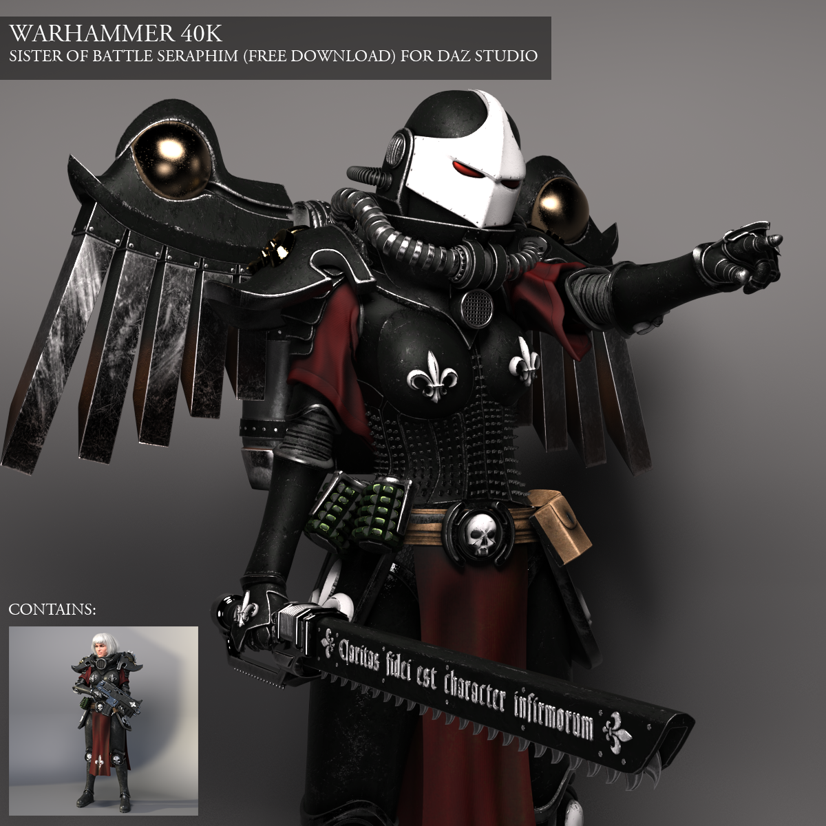 [W40K] Sororitas Seraphim (Free Download) by Ryselle-Chan on DeviantArt