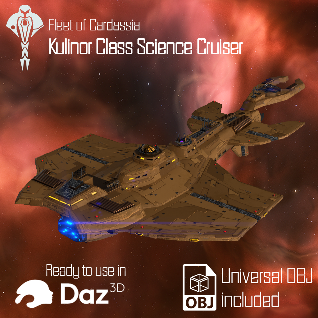 [Download] Cardassian Kulinor Class (OBJ + DAZ3D) by Ryselle-Chan on DeviantArt