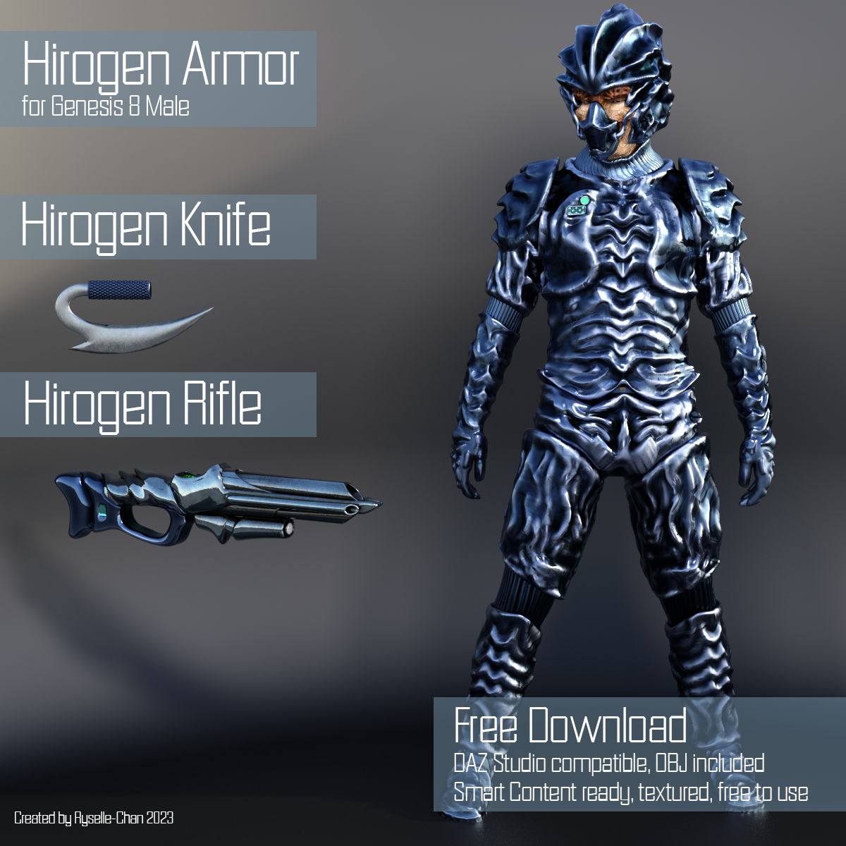 [Free Download] Hirogen Equipement for DAZ G8M by Ryselle-Chan on ...
