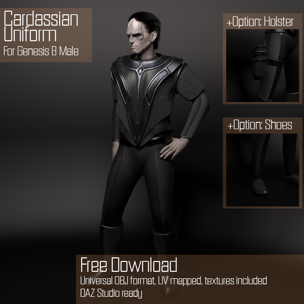 [Free Download] Cardassian Uniform for G8M (DAZ) by Ryselle-Chan on ...